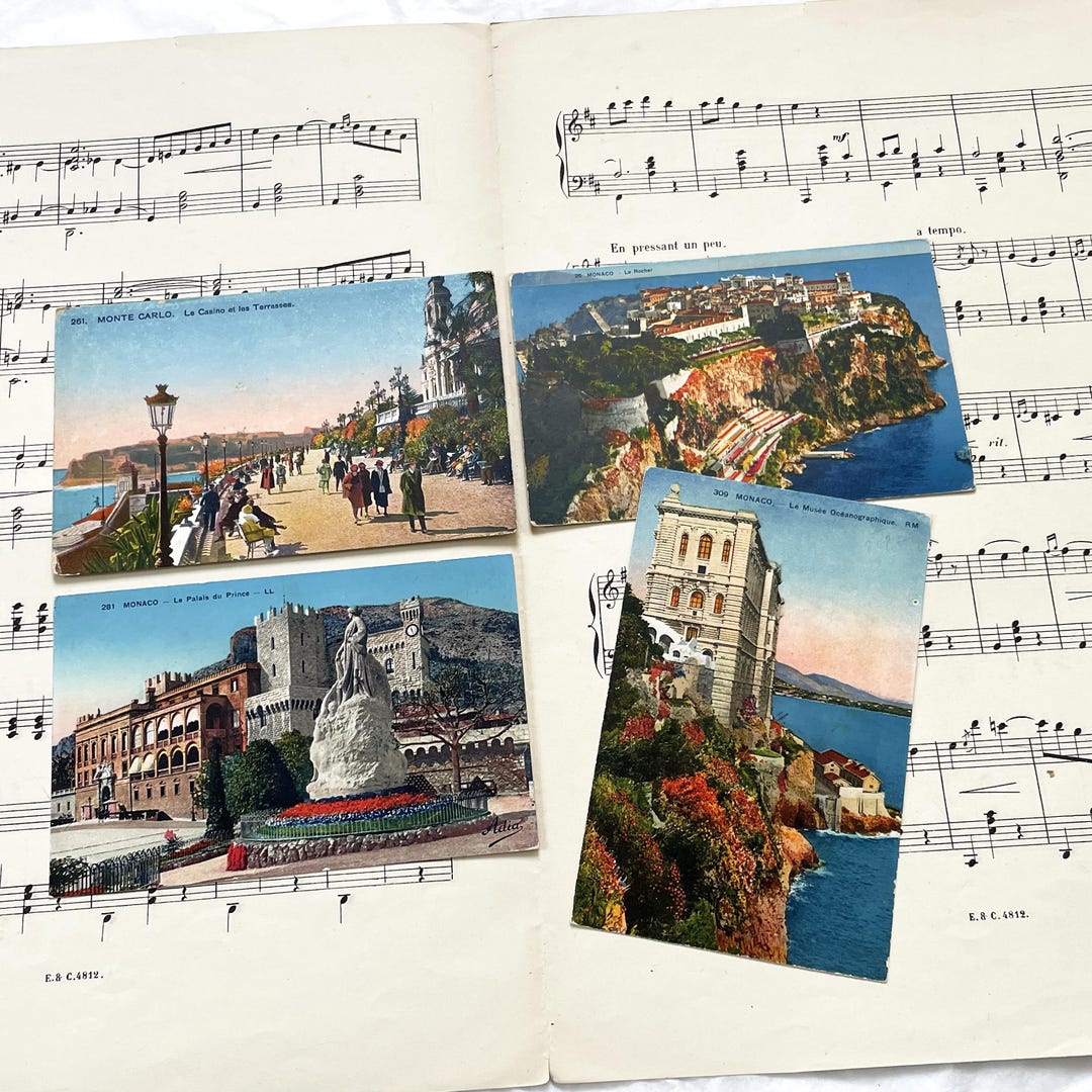 1920s - 4 Monaco Postcards From 1920s and 1930s - Monte-carlo Riviera ...
