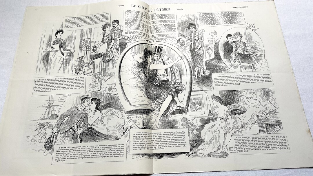 1900s - Iconic Publication of the Belle Epoque - Beautiful Centerfold ...