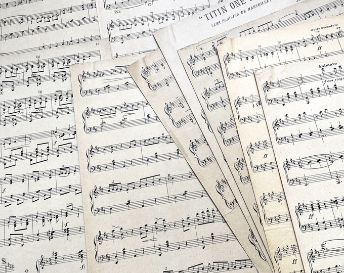 1920s 10 Sheets of Vintage Musical Score 29 X 22 Cm Music Sheets - Etsy