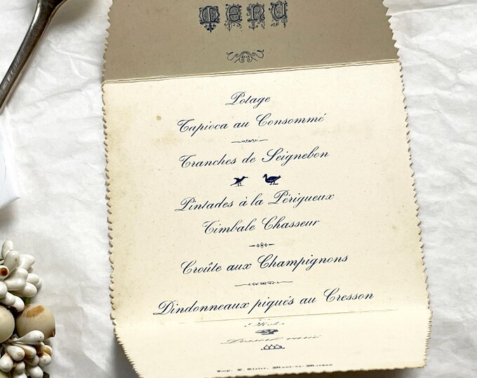 1900s - French Restaurant Menu - Vintage Culinary Document - Fine ...