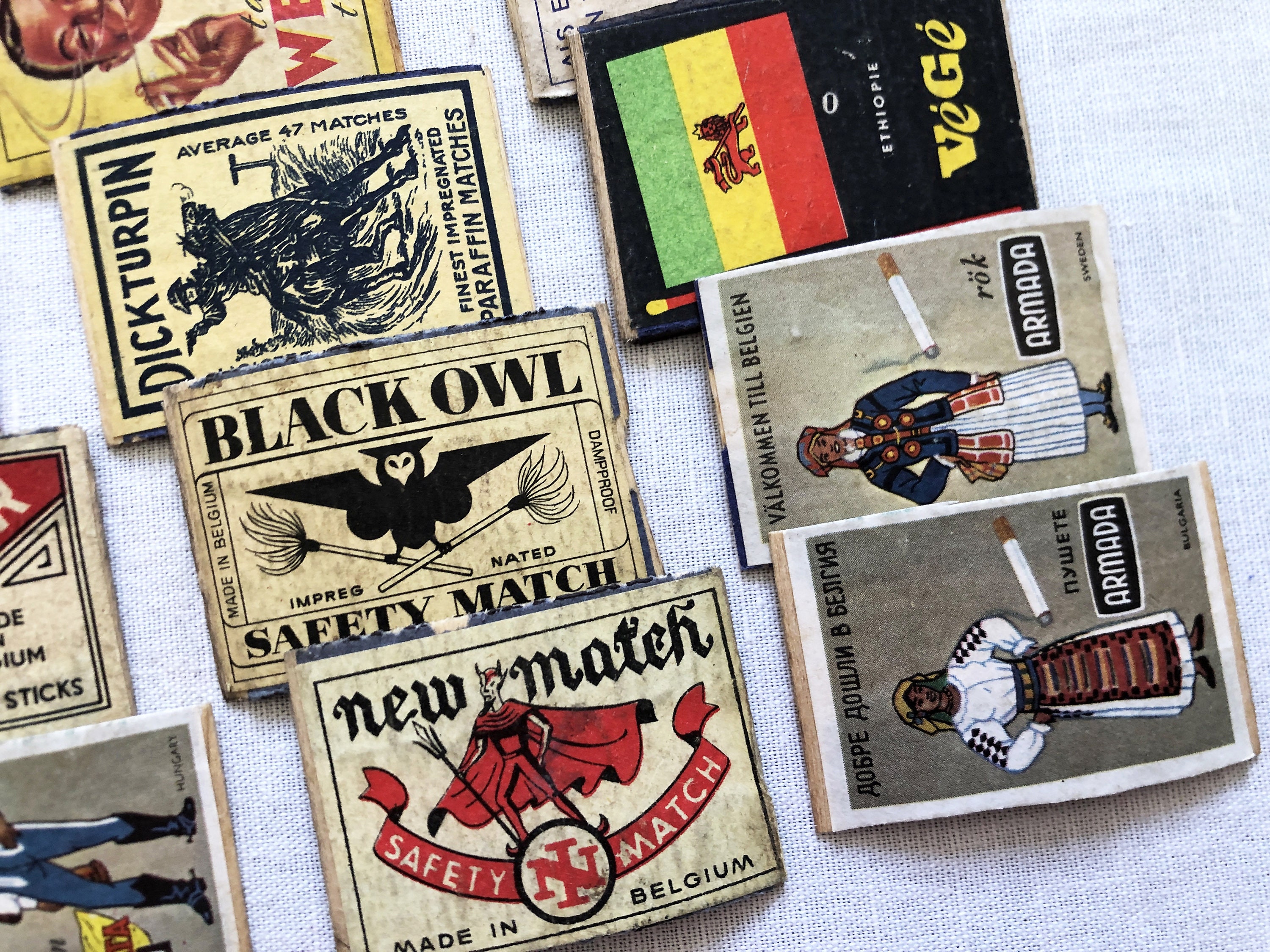 1930s 1950s 15 Vintage Matchbox Labels Advertising | Etsy