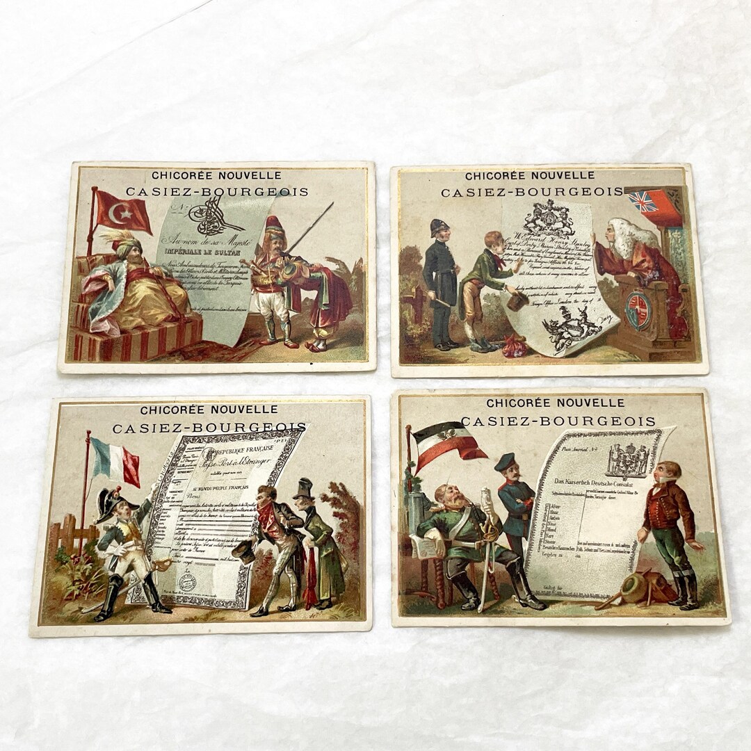 Fine XIX secolo - Pubblicità vintage di Chicory Chromos - Serie di ...