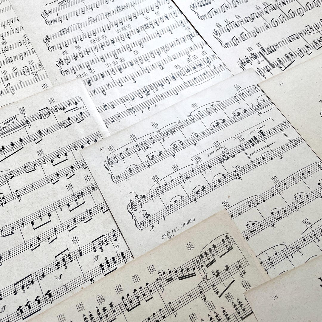 1920s - 10 Sheets of Vintage Musical Score - 29 X 22 Cm Music Sheets ...