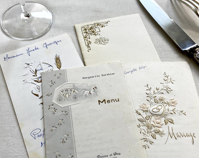 1960s Four French Menus From 1960s and 1970s - Etsy