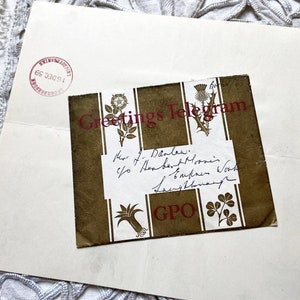 1950s British Greetings Telegram Magnificent Vintage British Telegram ...