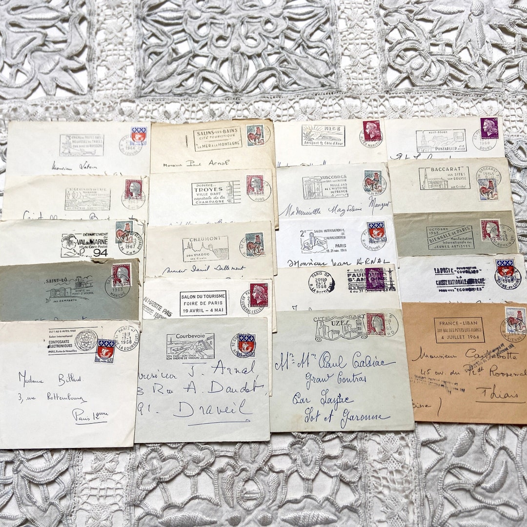 1960s 20 French Envelopes From 1960s With Header Without - Etsy
