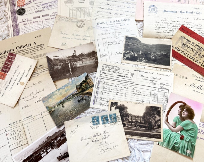 1920s A Small Page of French History in 20 Documents From 1920s - Etsy