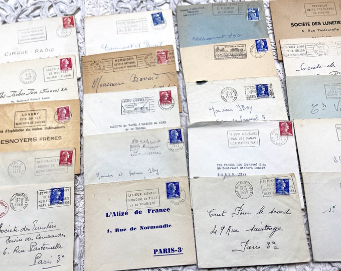 1950s - 20 French Envelopes From 1950s - Without Letters Inside - Etsy