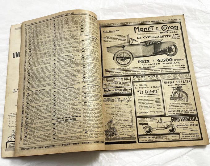 1924 - French Newspaper "le Chasseur Français" With Vintage Advertising ...