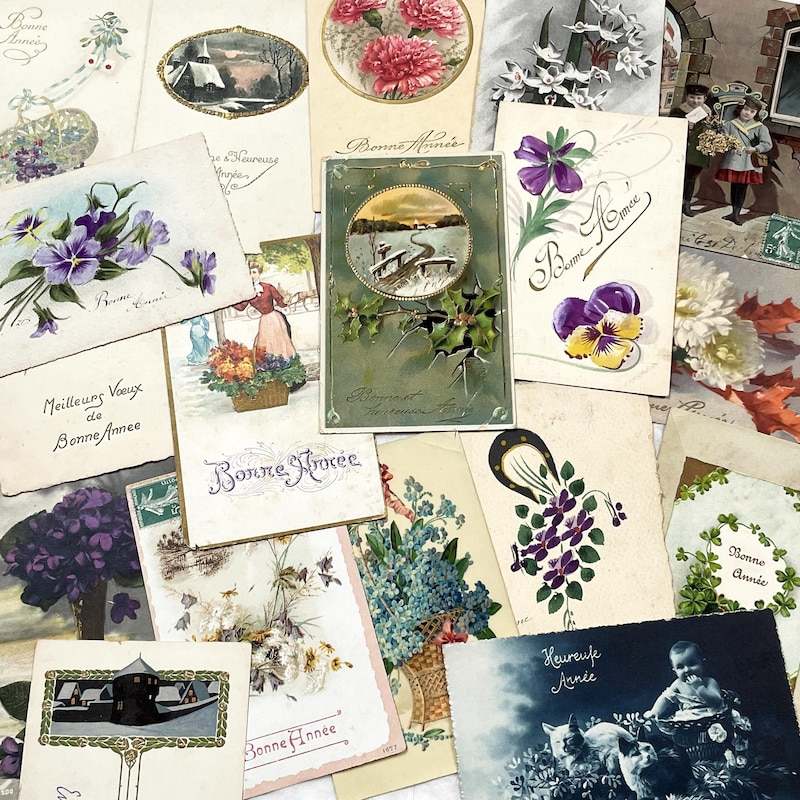 French Postcard Charm - Etsy