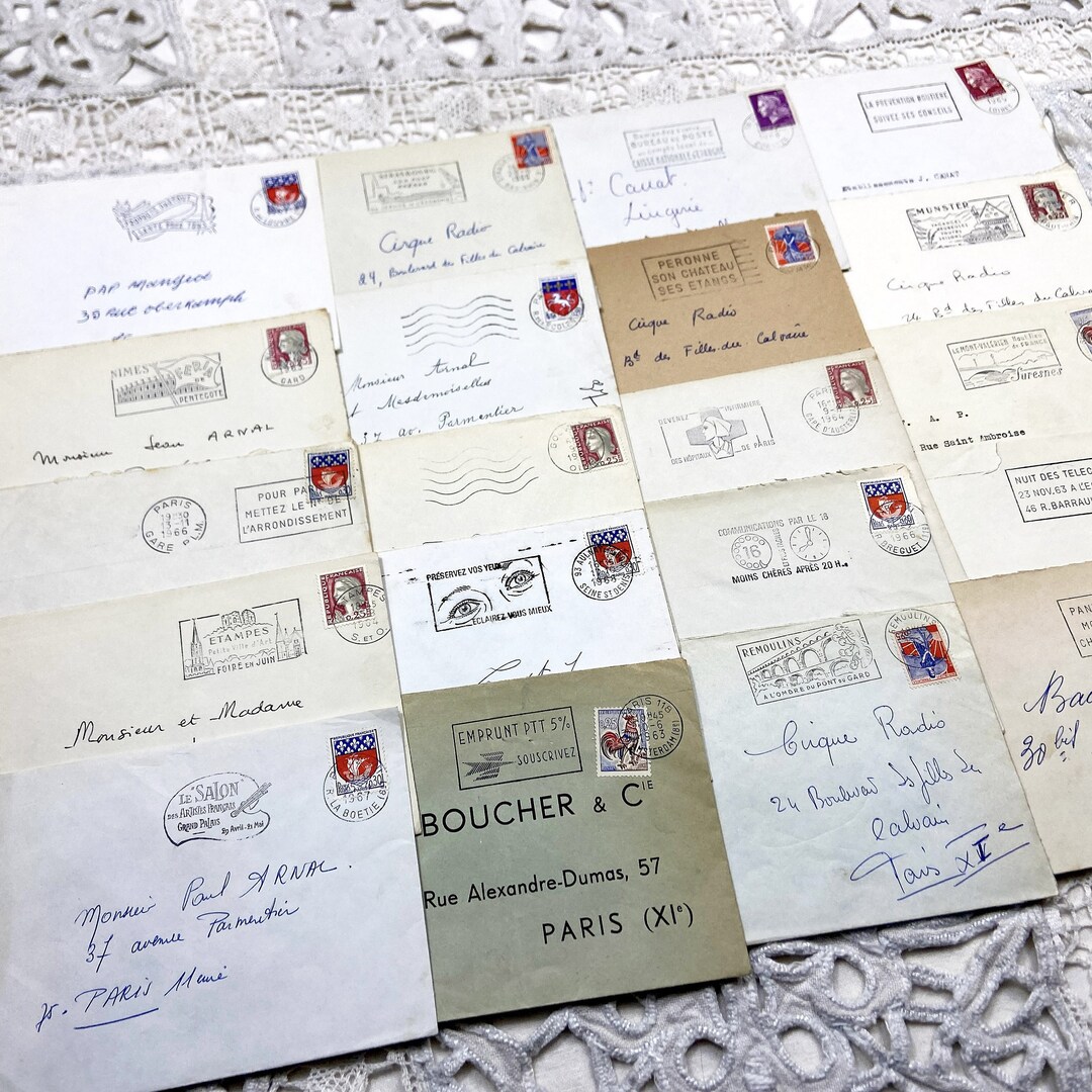 1960s - 20 French Envelopes From 1960s - Without Letters Inside - Etsy