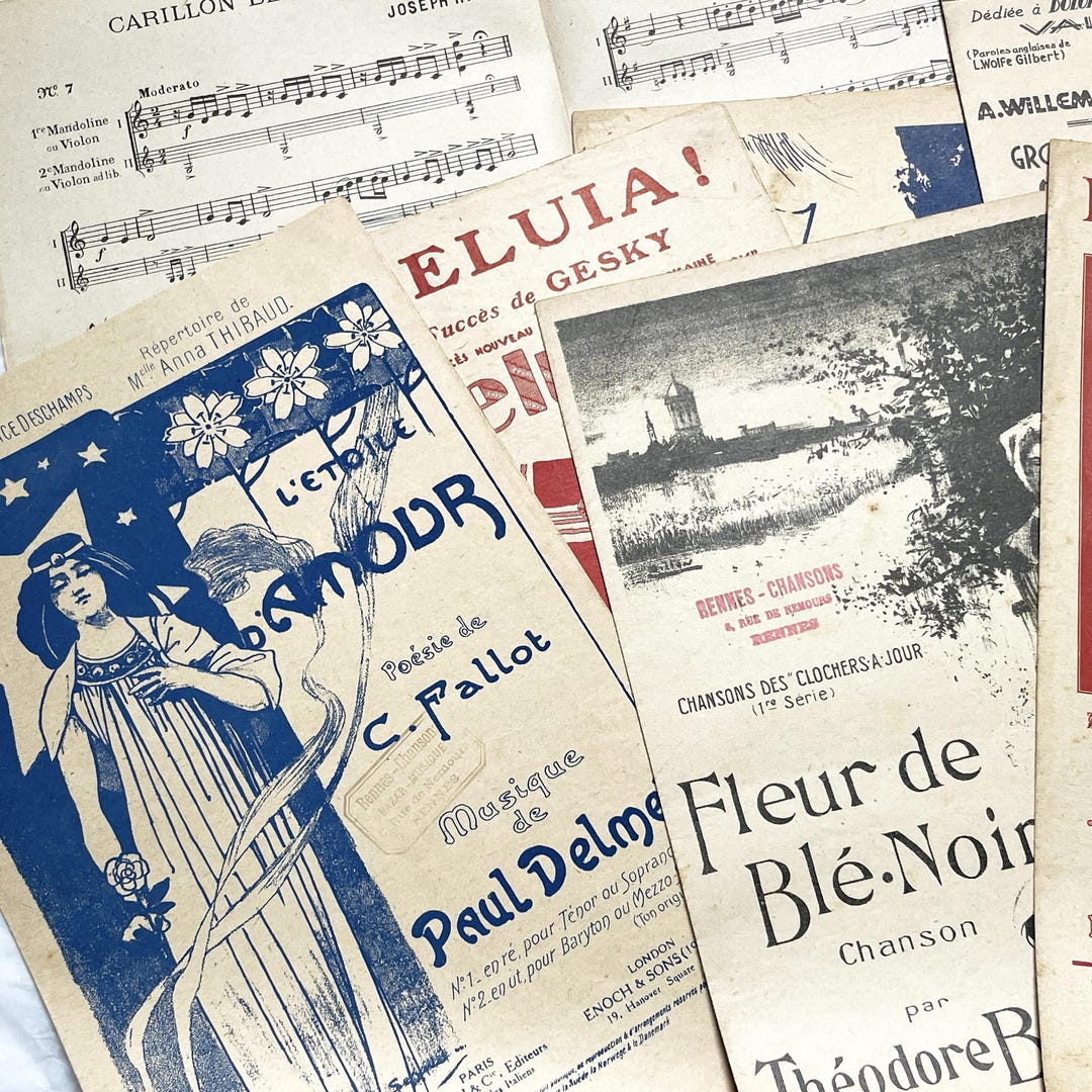 1930s - 8 French Song Scores From the 1920s to 1940 - Etsy