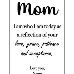 Personalized Thank You Mom Gift, Natural Pressed Flower Bookmark for ...