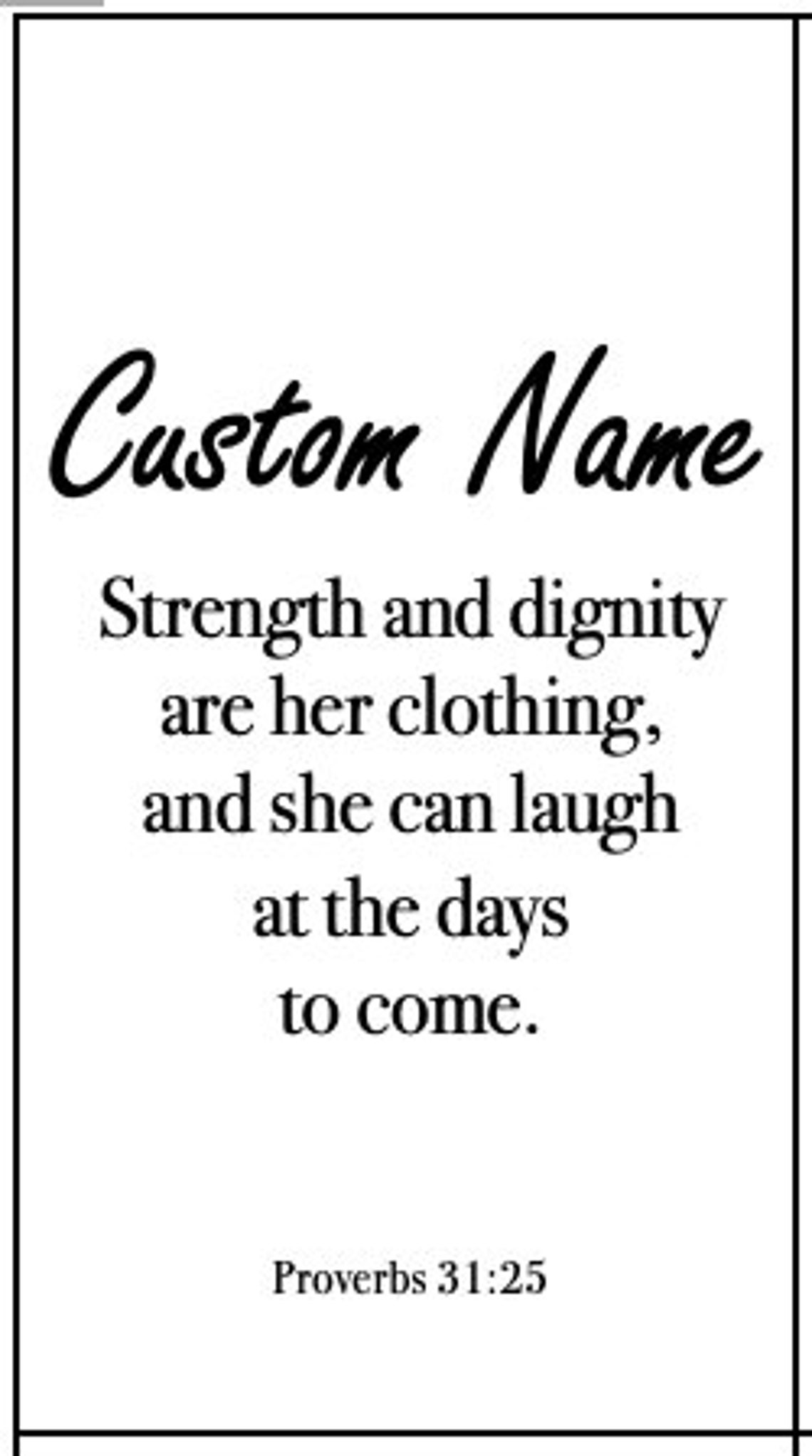 Proverbs 31 Personalized Press Flower Bible Passage Bookmark - Etsy