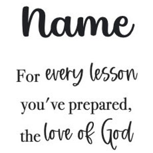 Custom Teacher Thank You Christian Floral Bookmark Gift, Every Lesson ...