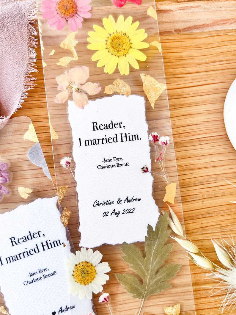 Custom Name Wedding Favors for Guest: Natural Press Flower - Etsy