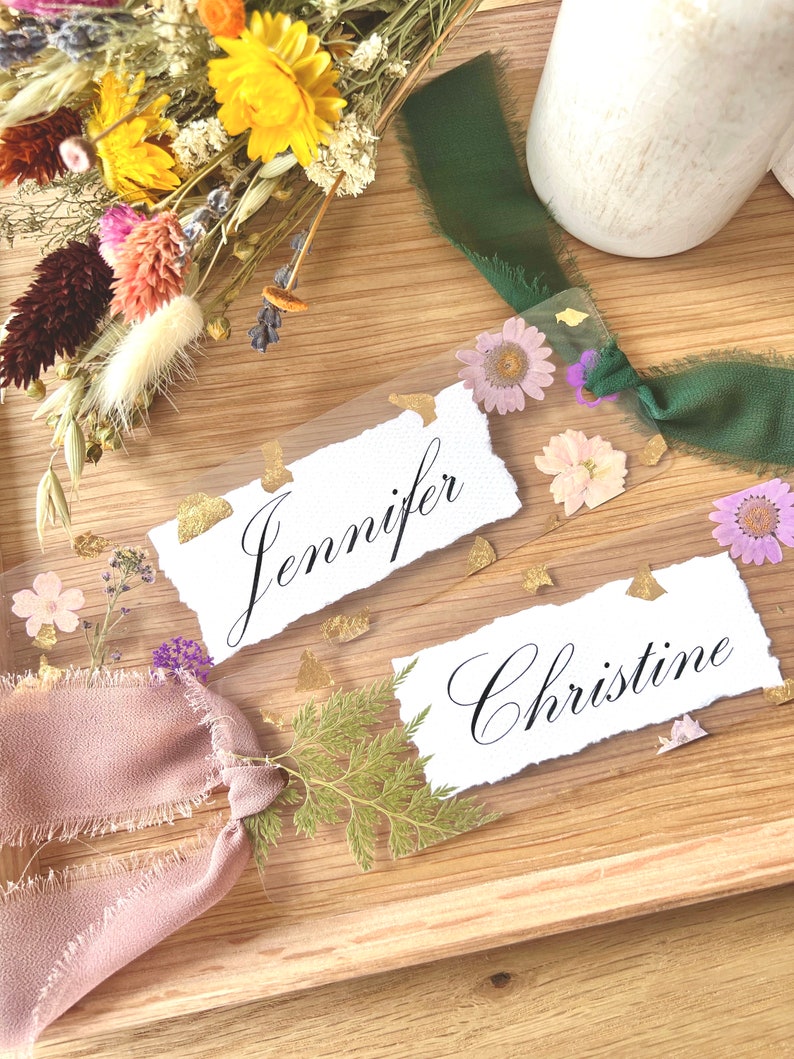 Custom Name Press Flower Bookmark, Unique Birthday Gift for Readers ...