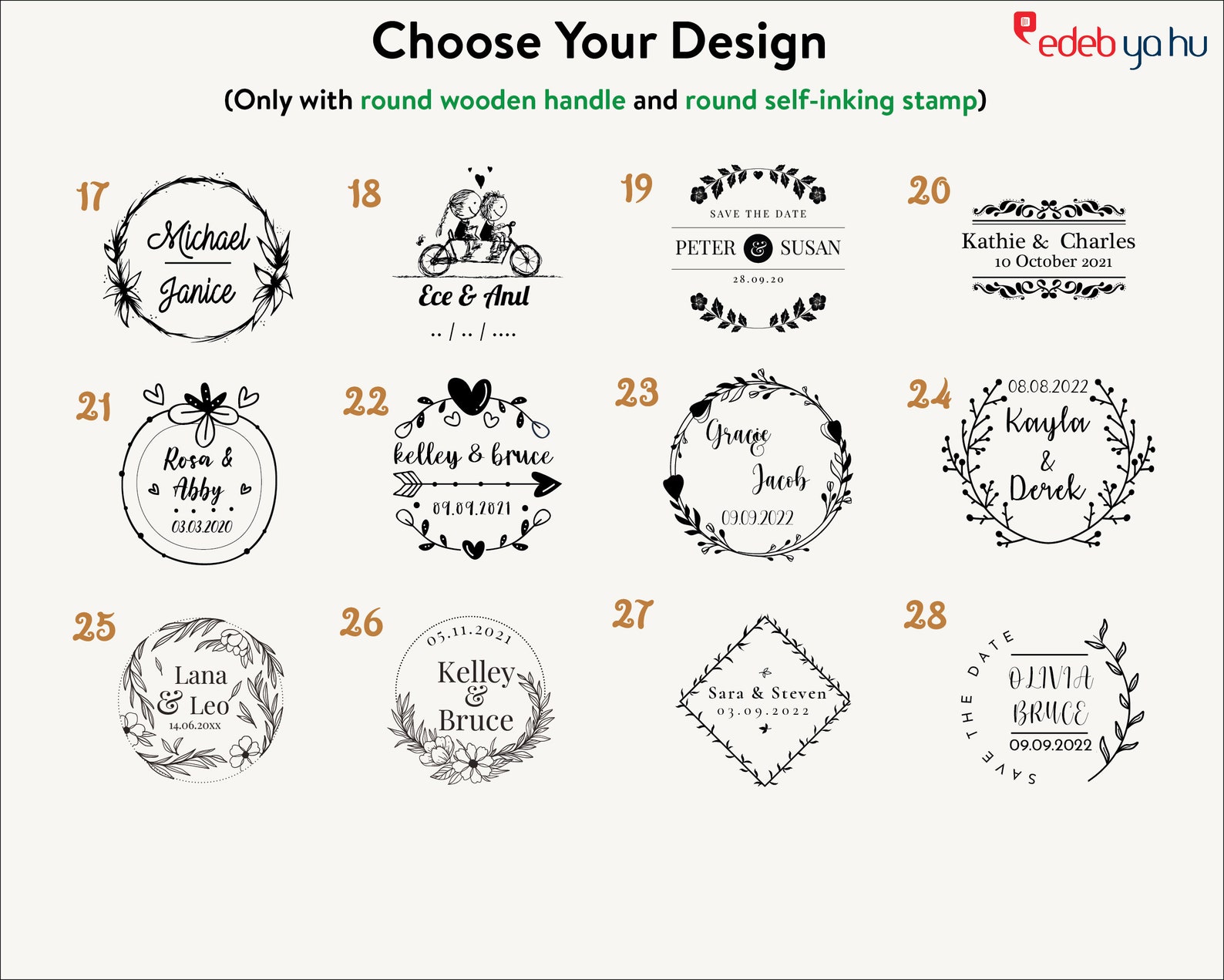 Save the Date Stamp Custom Logo Stamp Personalized Wedding - Etsy