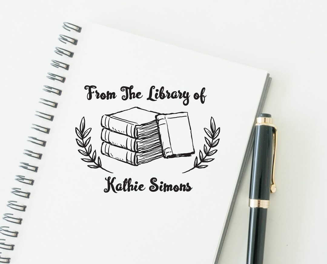 PERSONALIZED STAMP, LIBRARY of Stamp, Custom Library Stamp, Book Stamp ...