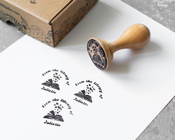 Personalized Book Stamp Custom Library Stamp Personalized | Etsy