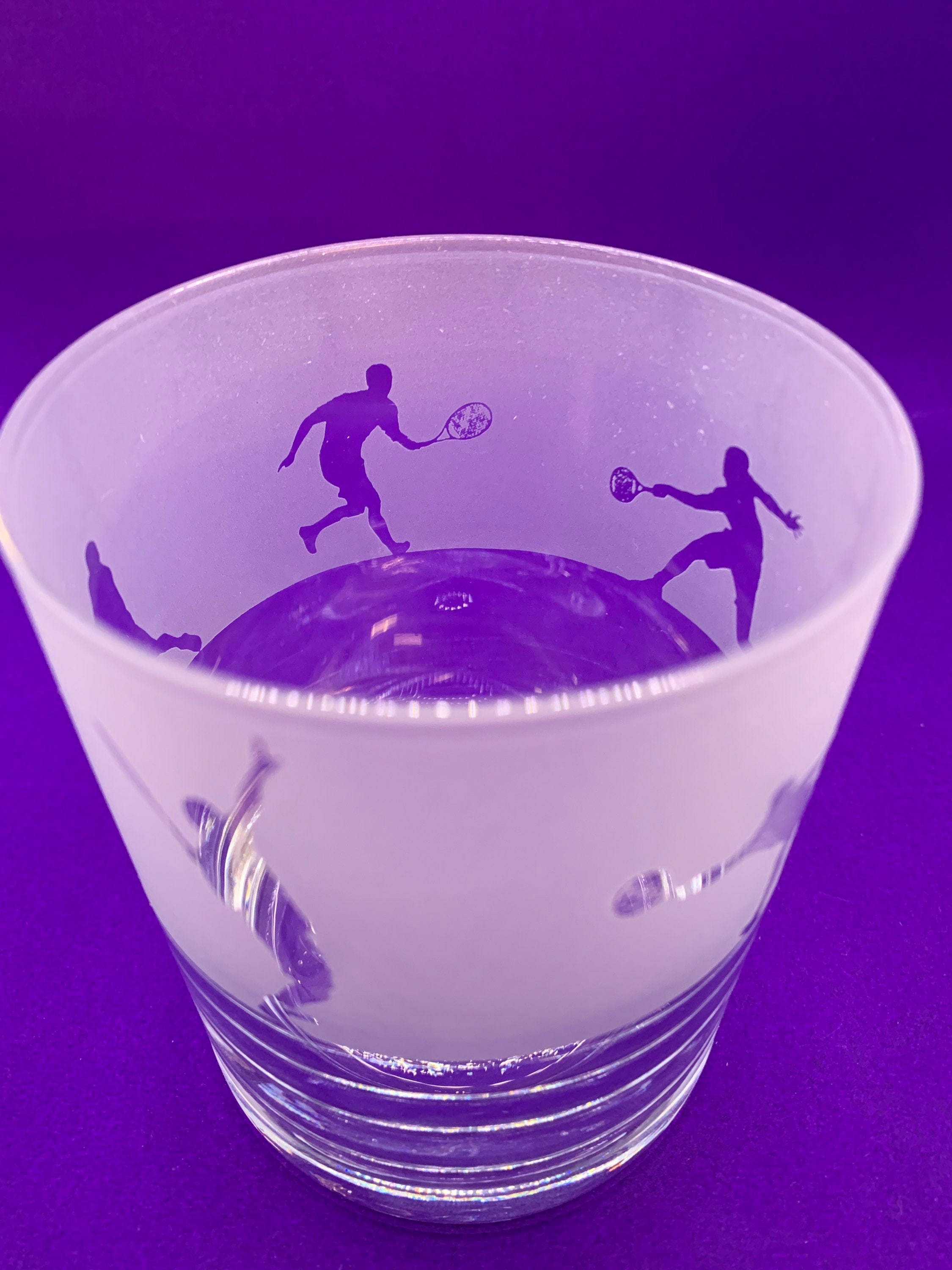 Hand Engraved Tennis Wimbledon Tennis Player Racket sport Whiskey ...