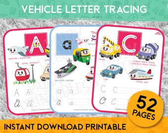 Preschool & Kindergarten Alphabet Workbook A-Z Printable - Etsy