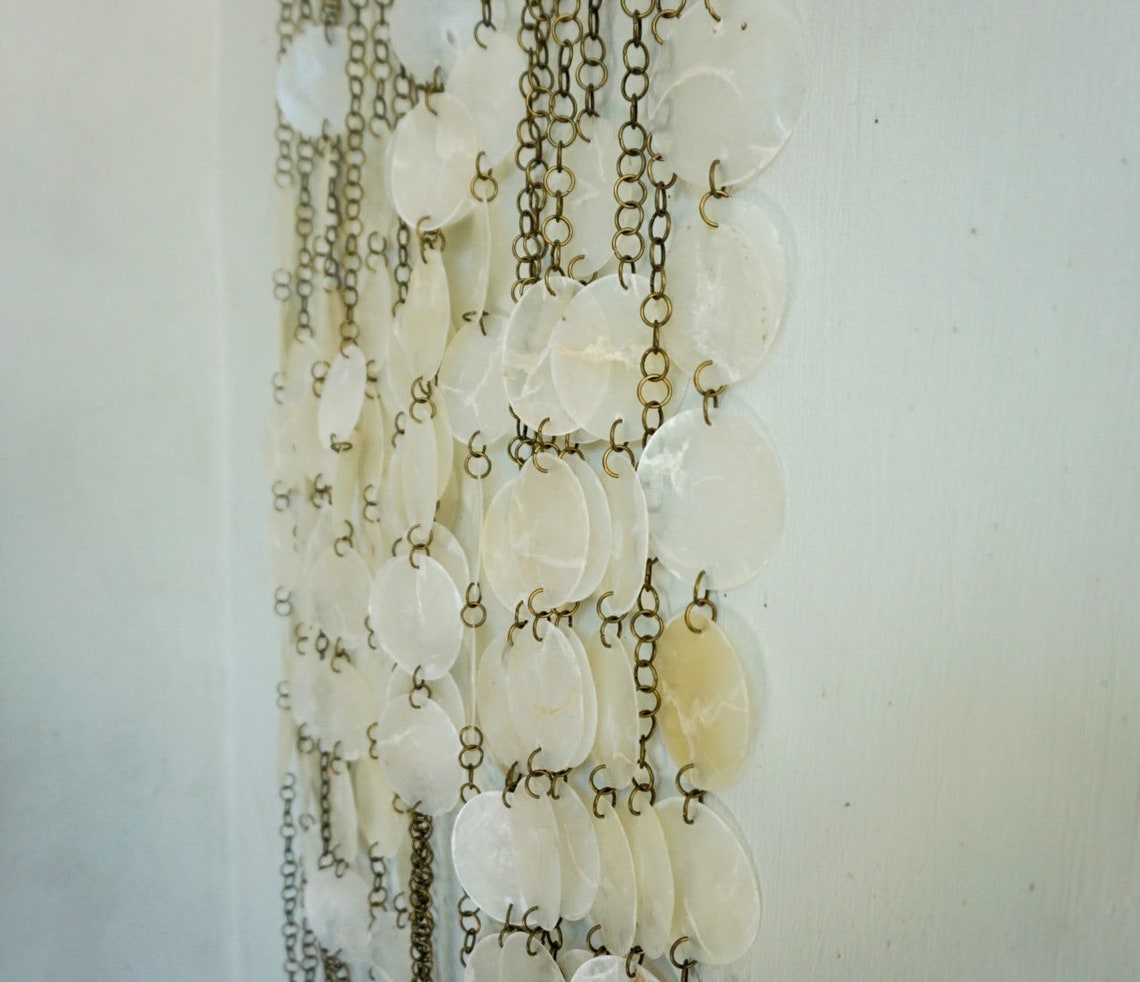 Bronze Chain Capiz Shell Wall Hanging | Urban Decor - Etsy