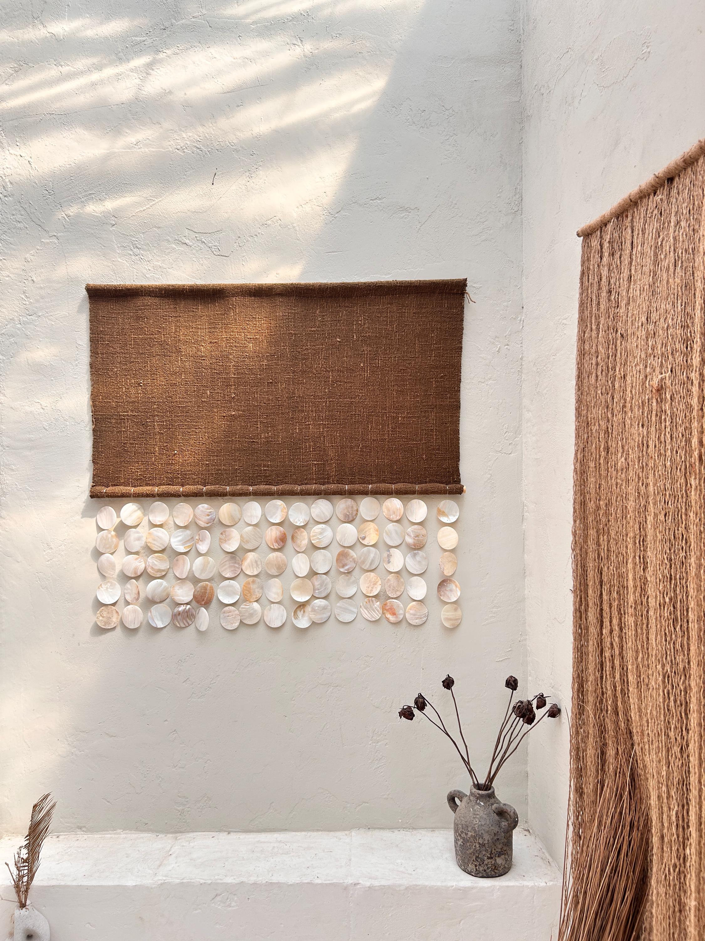 Mother of Pearl Tapestry Wall Hanging – Coastal Boho Shell Art - Etsy