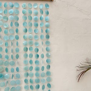 Sea Blue Capiz Shell Wall Hanging | Beach House Blue Shell Wall Hanging ...