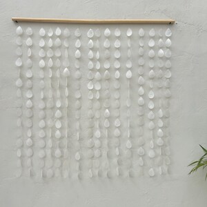 Water Drop White Capiz Shell Wall Hanging | Nursery Capiz Shell Wall ...