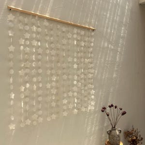 The Moon and the Star White Capiz Shell Wall Hanging | Nursery Capiz ...