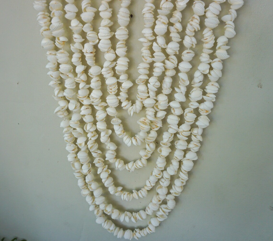 White Shell Boho Hanging Decor Sea Shell Cristmas Wall - Etsy