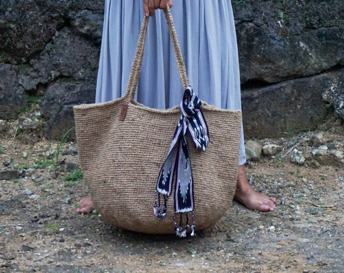 Super Large Crochet Tote Bag Large Shopper Bag Shopping - Etsy