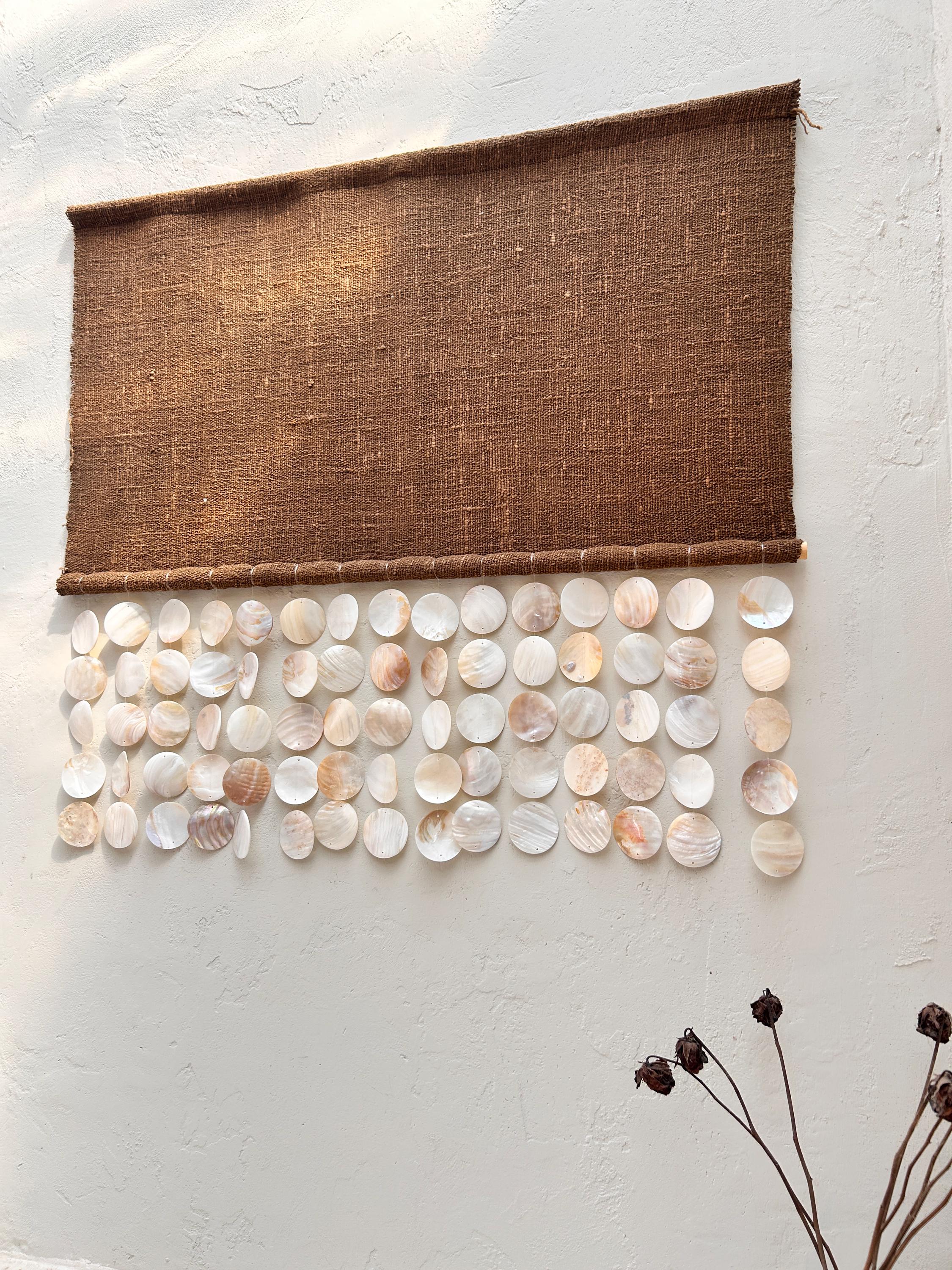 Mother of Pearl Tapestry Wall Hanging – Coastal Boho Shell Art - Etsy