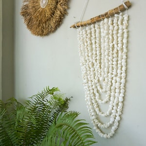 White Shell Boho Hanging Decor | Sea Shell Cristmas Wall Hanging ...