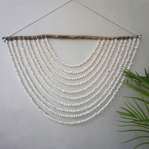Large White Seashell Wall Hanging, Boho Beach Decor - Etsy