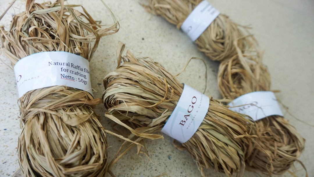 Natural Raffia Fiber (50gr) | Versatile Crafting Material - Etsy