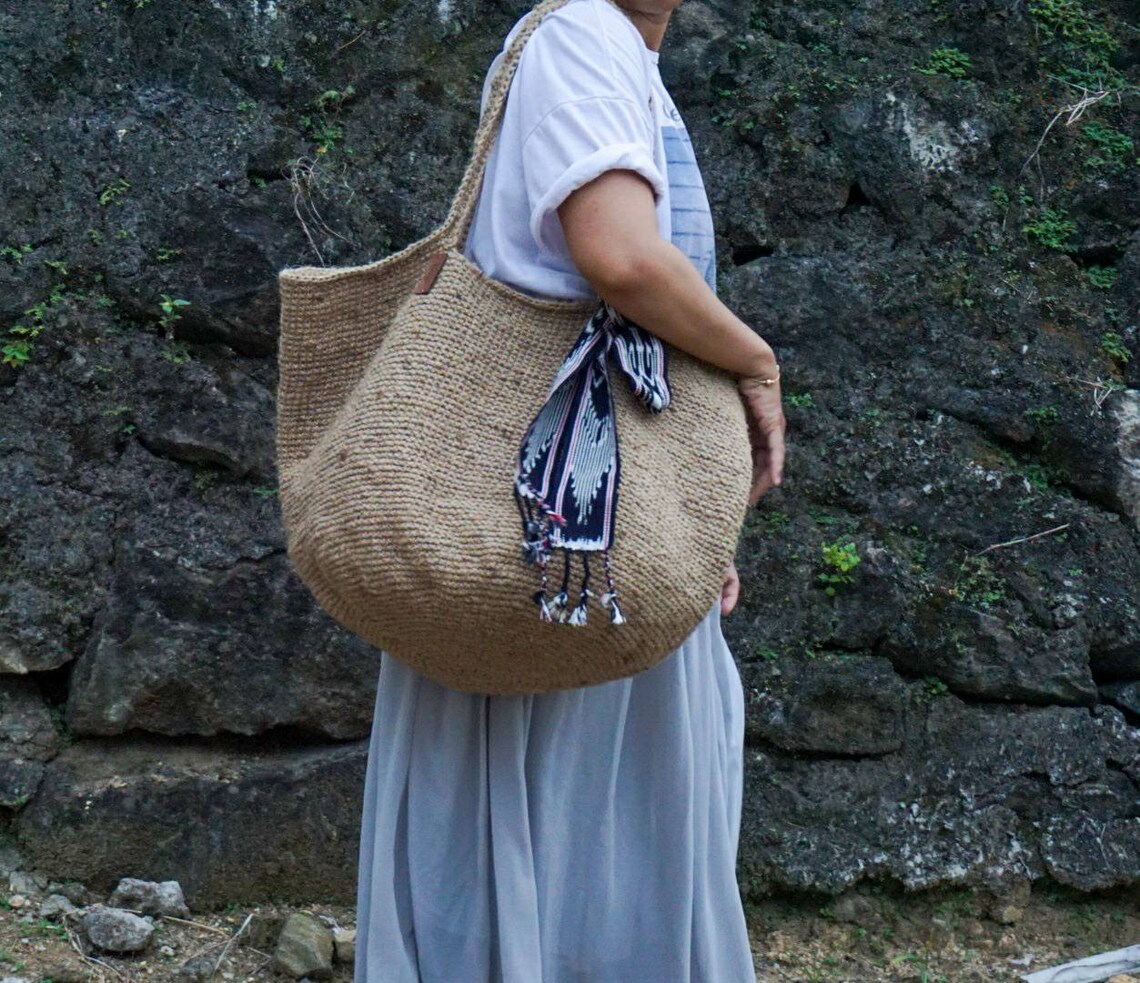 Handmade Extra Large Crochet Jute Tote Bag - Etsy