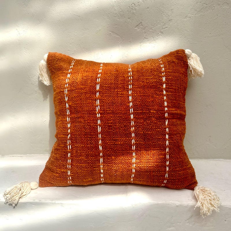 Burnt Orange Pillow - Etsy