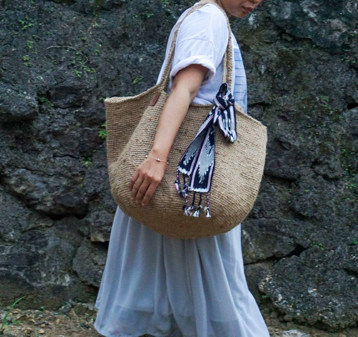 Handmade Extra Large Crochet Jute Tote Bag - Etsy