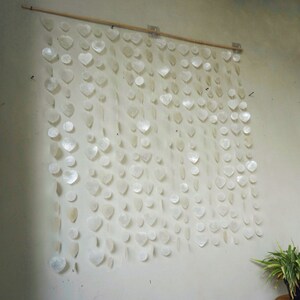 Love White Capiz Shell Wall Hanging Beach House White Shell Wall ...