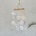 White Round Capiz Shells Wind Chime - Etsy