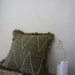 Tropical Green Boho Pillow Cover | Hand-stitched Fringed Cushion - Etsy