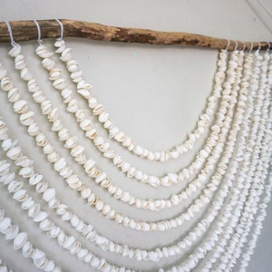 Large White Shell Wall Hanging Decor, Boho Beach House Art, Seashell ...