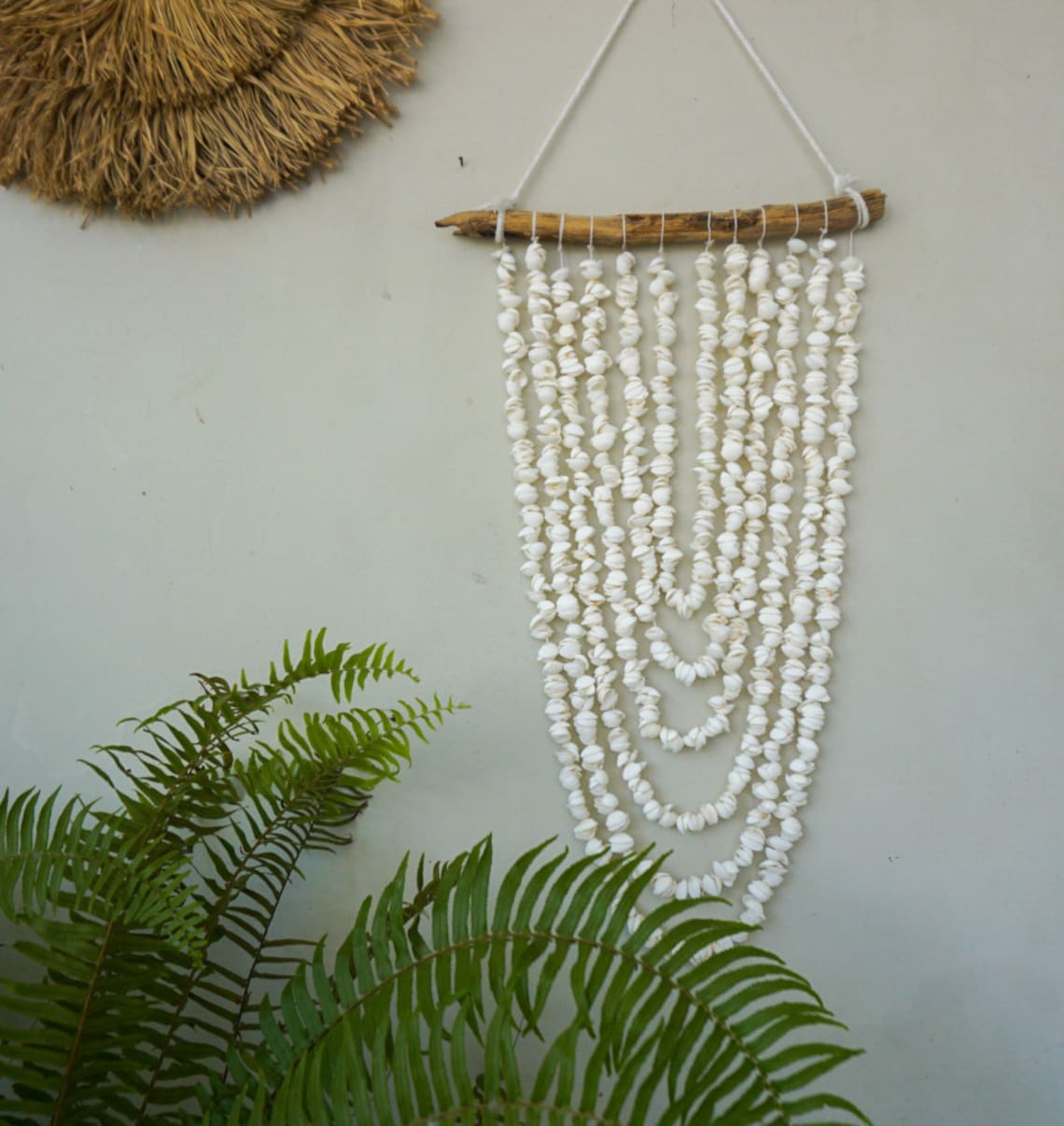 White Shell Boho Hanging Decor Sea Shell Cristmas Wall - Etsy