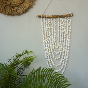 White Shell Boho Hanging Decor | Sea Shell Cristmas Wall Hanging ...