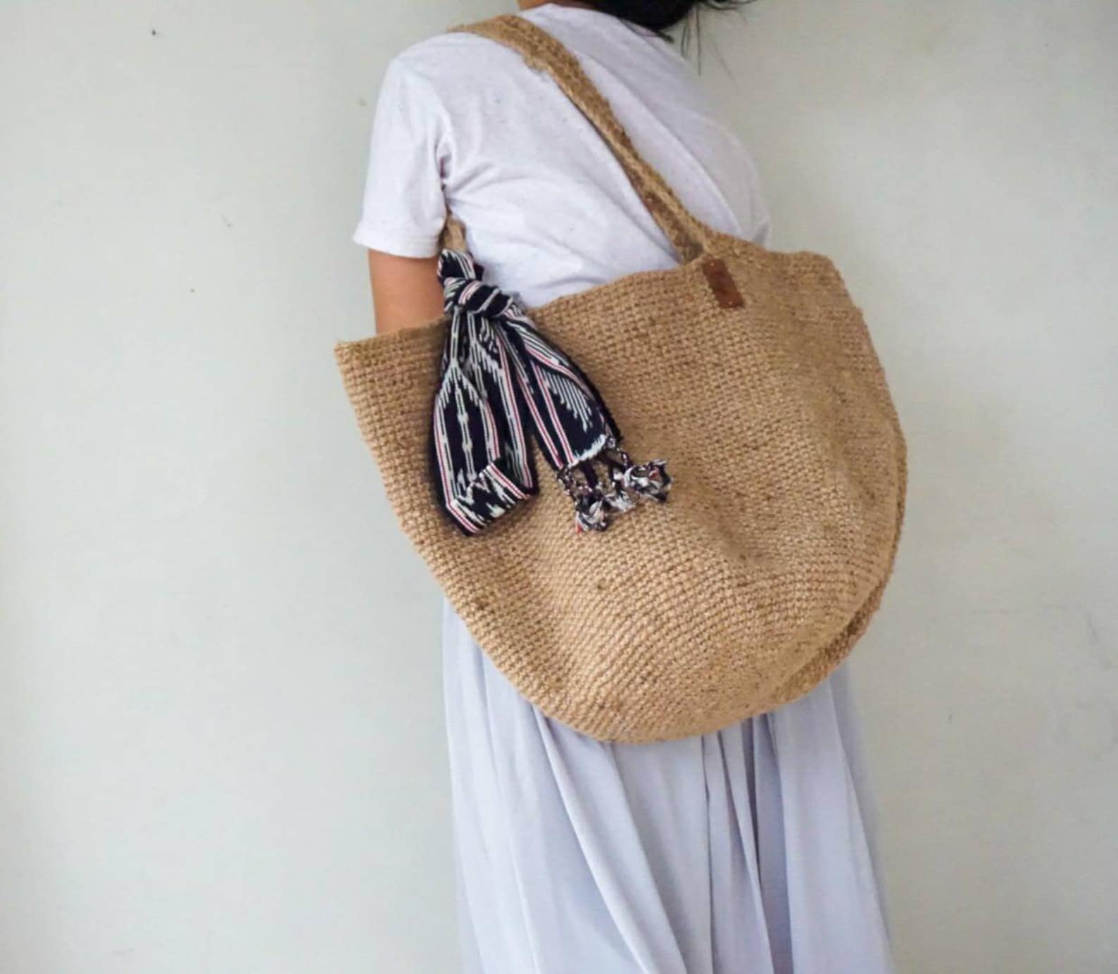 Handmade Extra Large Crochet Jute Tote Bag - Etsy