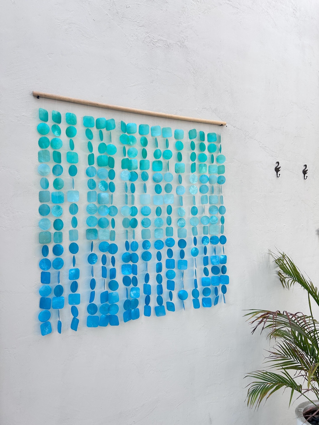Ocean View Capiz Shell Wall Hanging | Boho Beach House Decor - Etsy