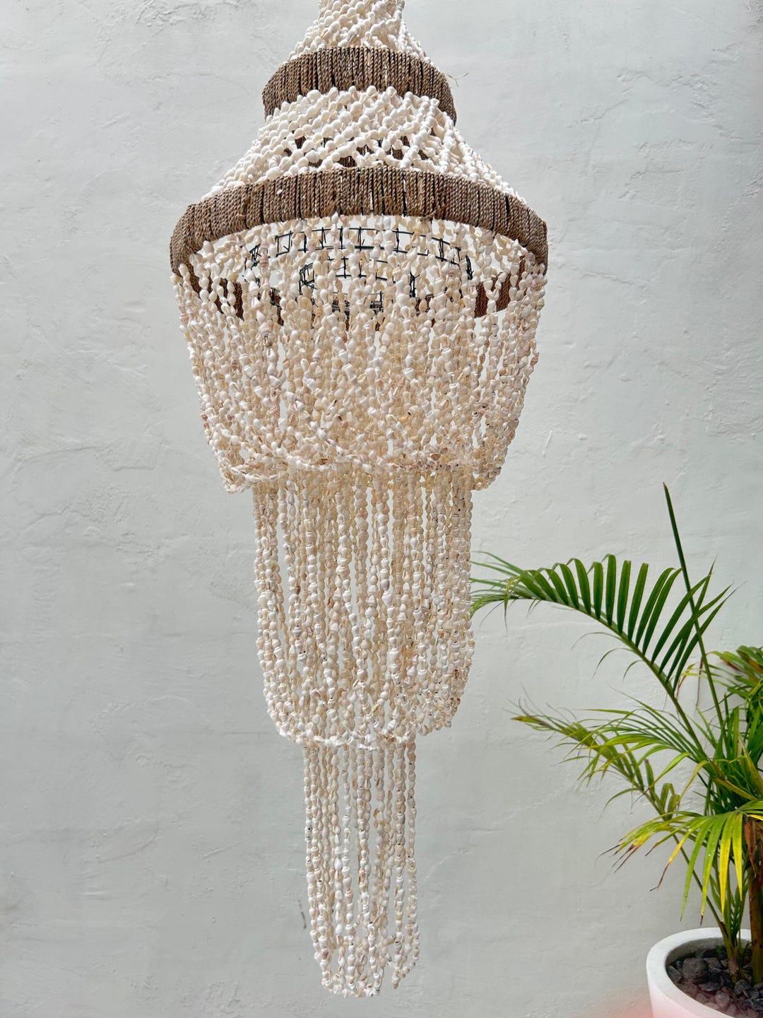 Style 1 Sea Shells Pendant Linght | Nautical Chandelier | Boho Coasatal ...