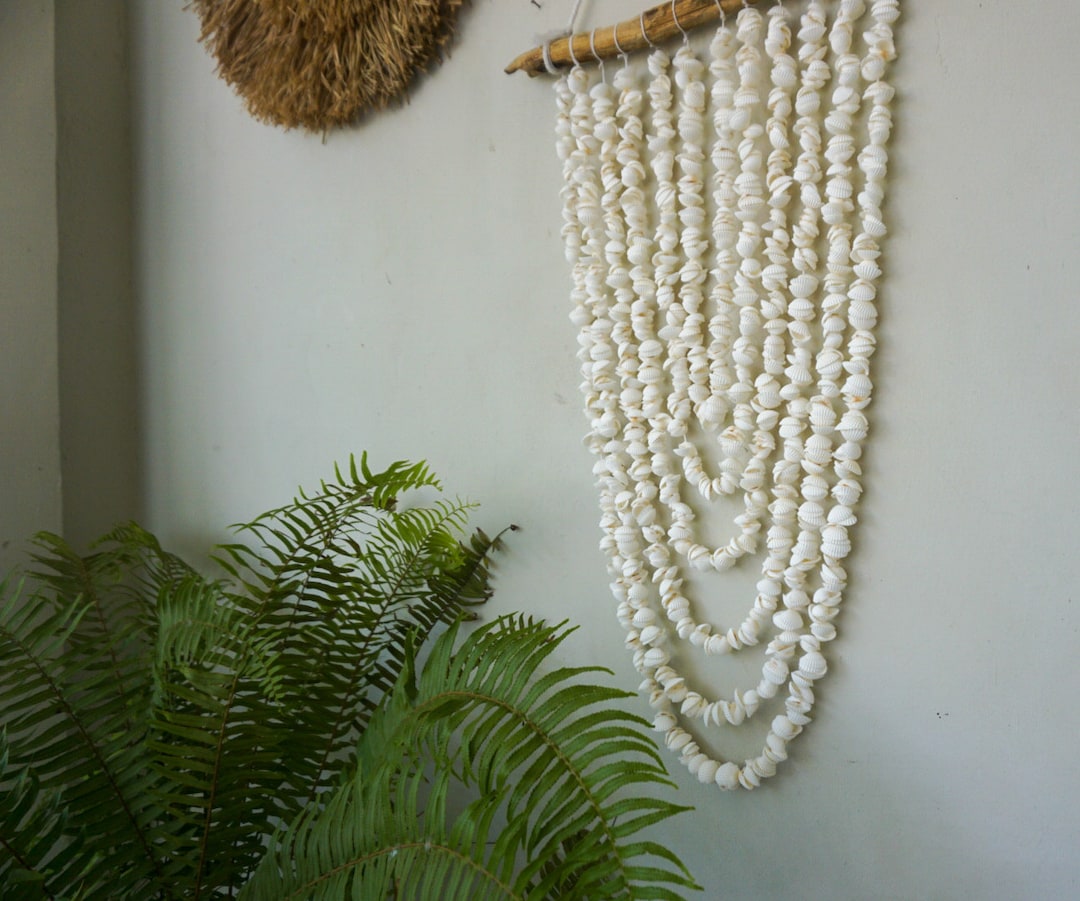 White Shell Boho Hanging Decor | Sea Shell Cristmas Wall Hanging ...